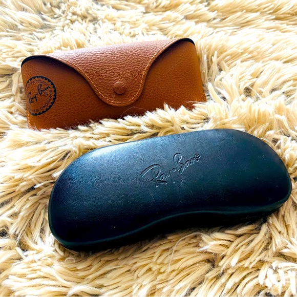 Ray-Ban | Accessories | Rayban Cases Set Of 2 Tan Black | Poshmark